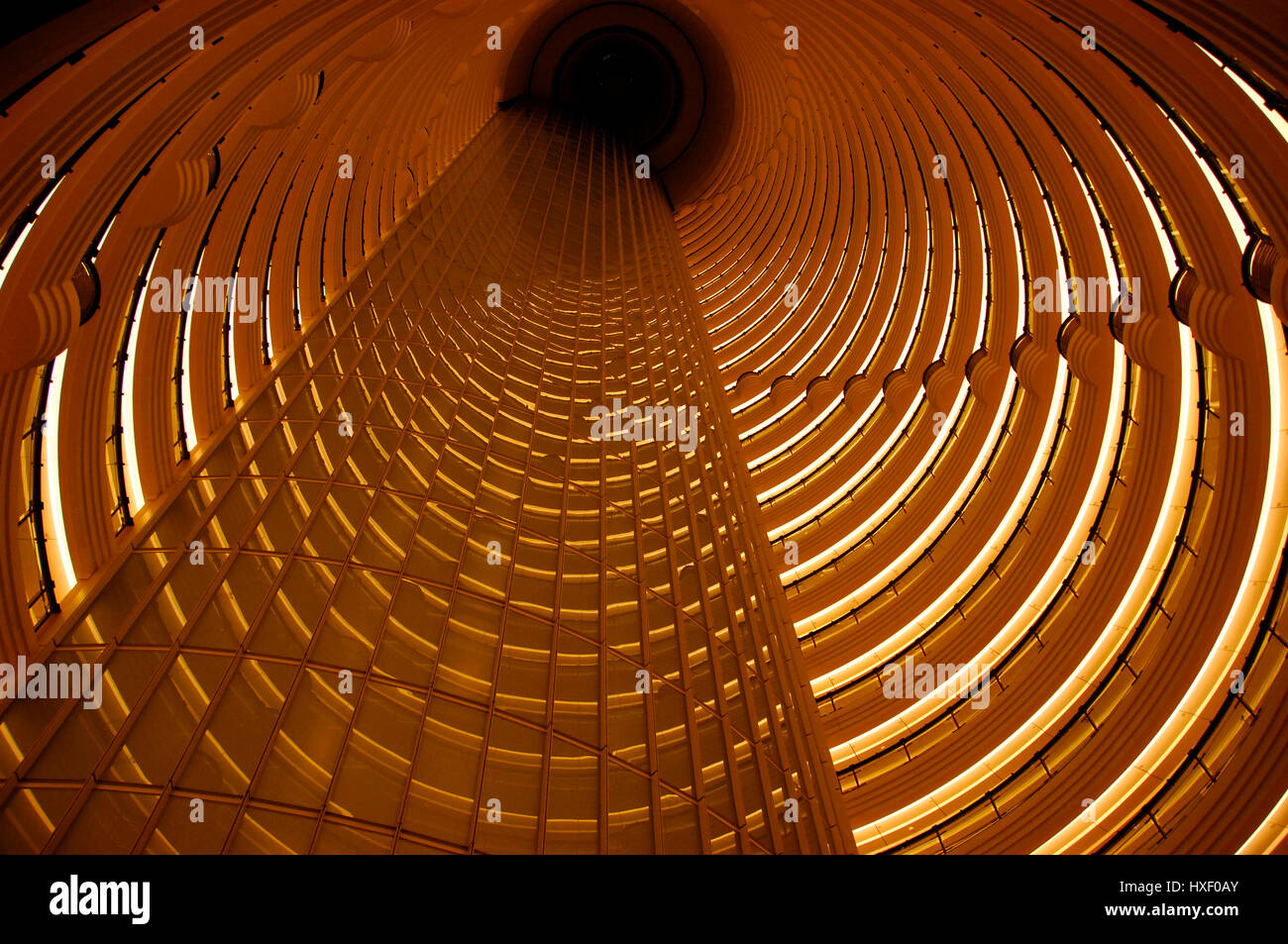 The luxurious Grand Hyatt Hotel in Shanghai begins on the 53rd floor ...