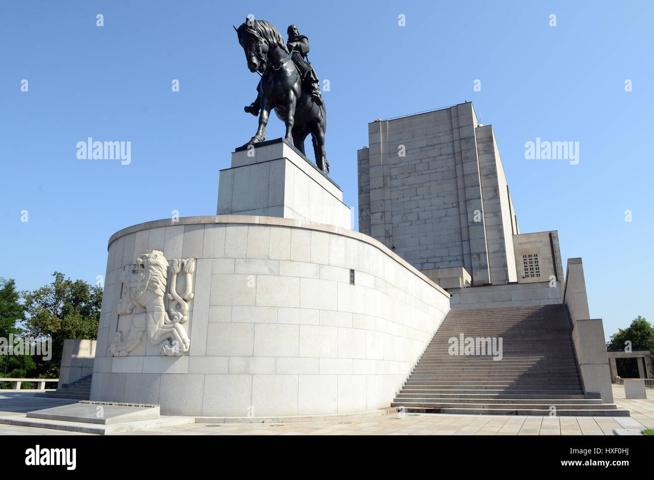 The famous landmark the National monument in Vitkov is located on the ...