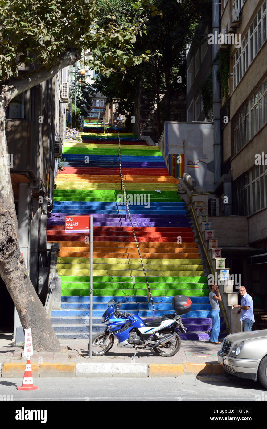 The ‘Rainbow steps’ or ‘Rainbow stairway’ have become a tourist ...