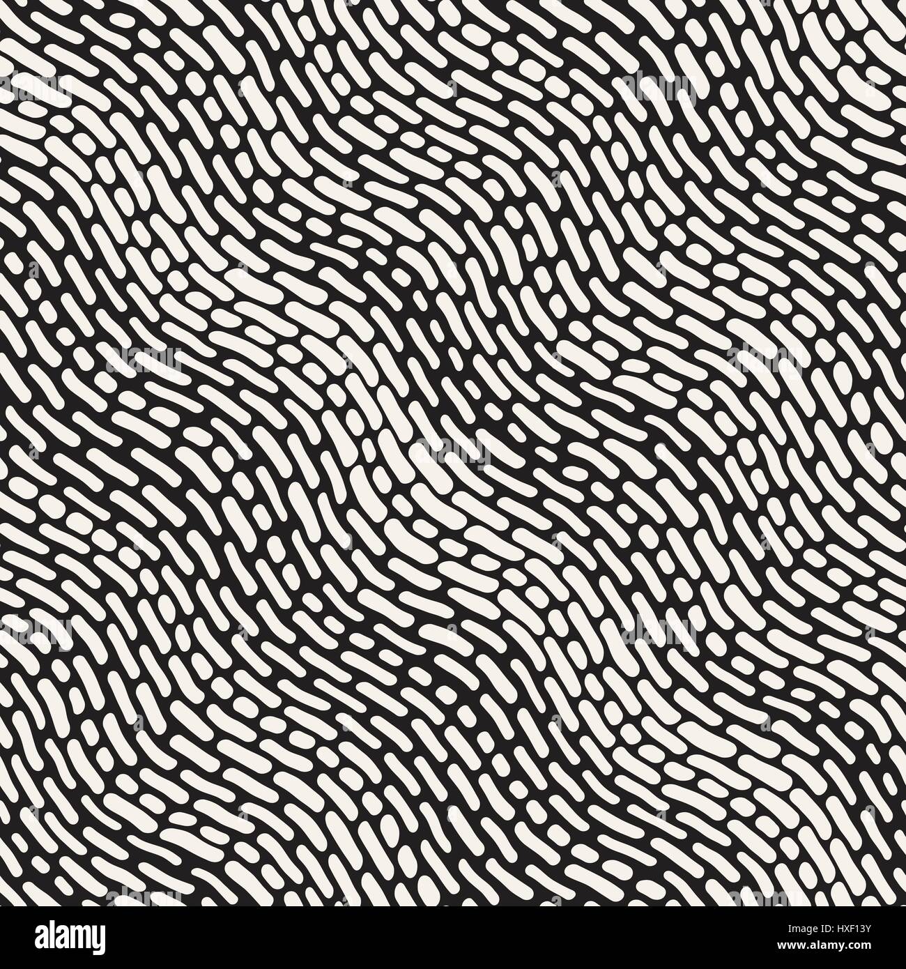 Abstract Background With Rounded brush strokes. Monochrome Hand Drawn ...