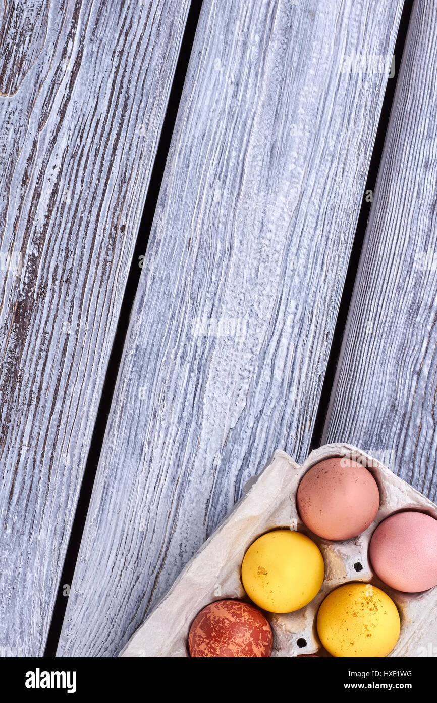 Tray of Easter eggs Stock Photo - Alamy