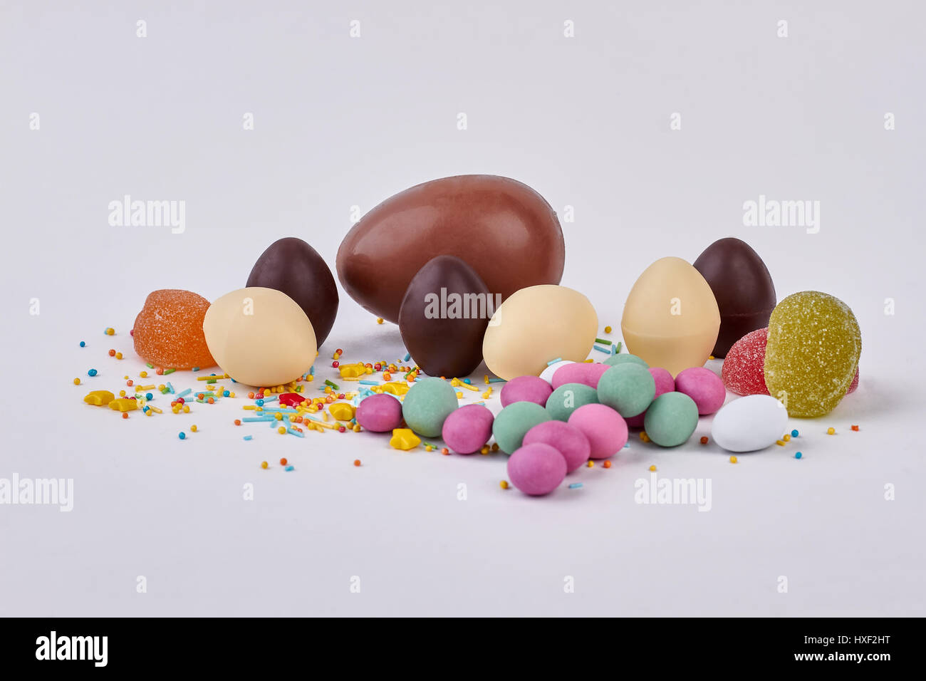 Sweets on white background Stock Photo - Alamy