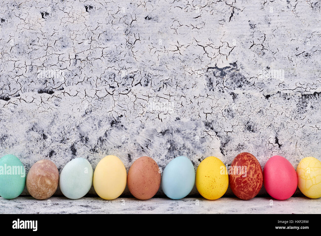 Row of Easter eggs Stock Photo - Alamy