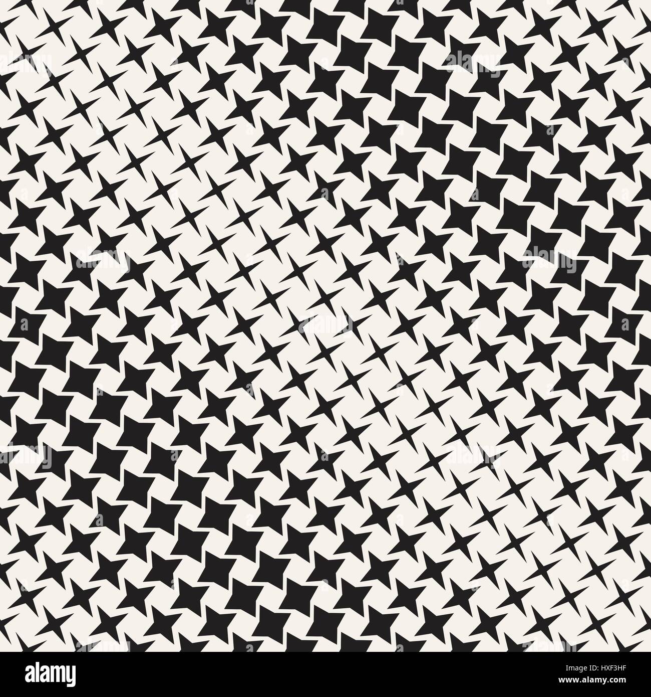Geometric Seamless Star Shapes Pattern. Halftone Gradient Effect. Stylish Vector Illustration ...