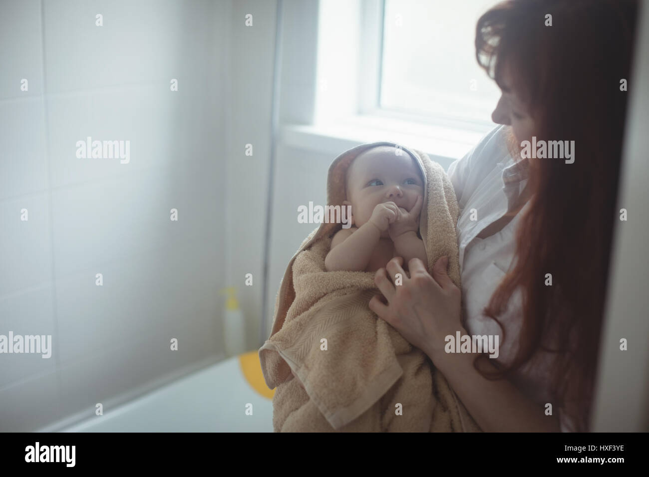 Drying infant after bath hi-res stock photography and images - Alamy