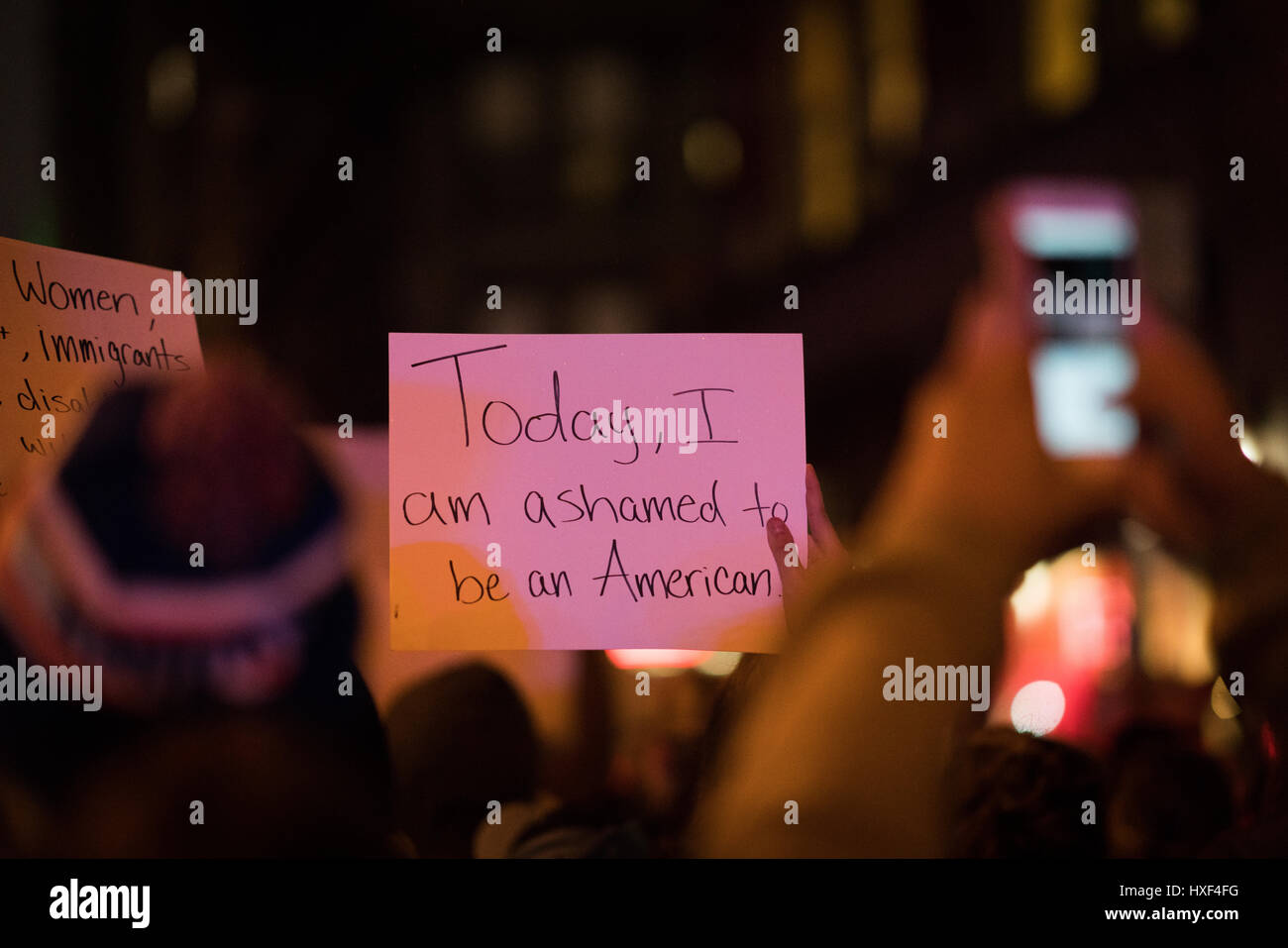 Ashamed To Be American Sign High Resolution Stock Photography and ...