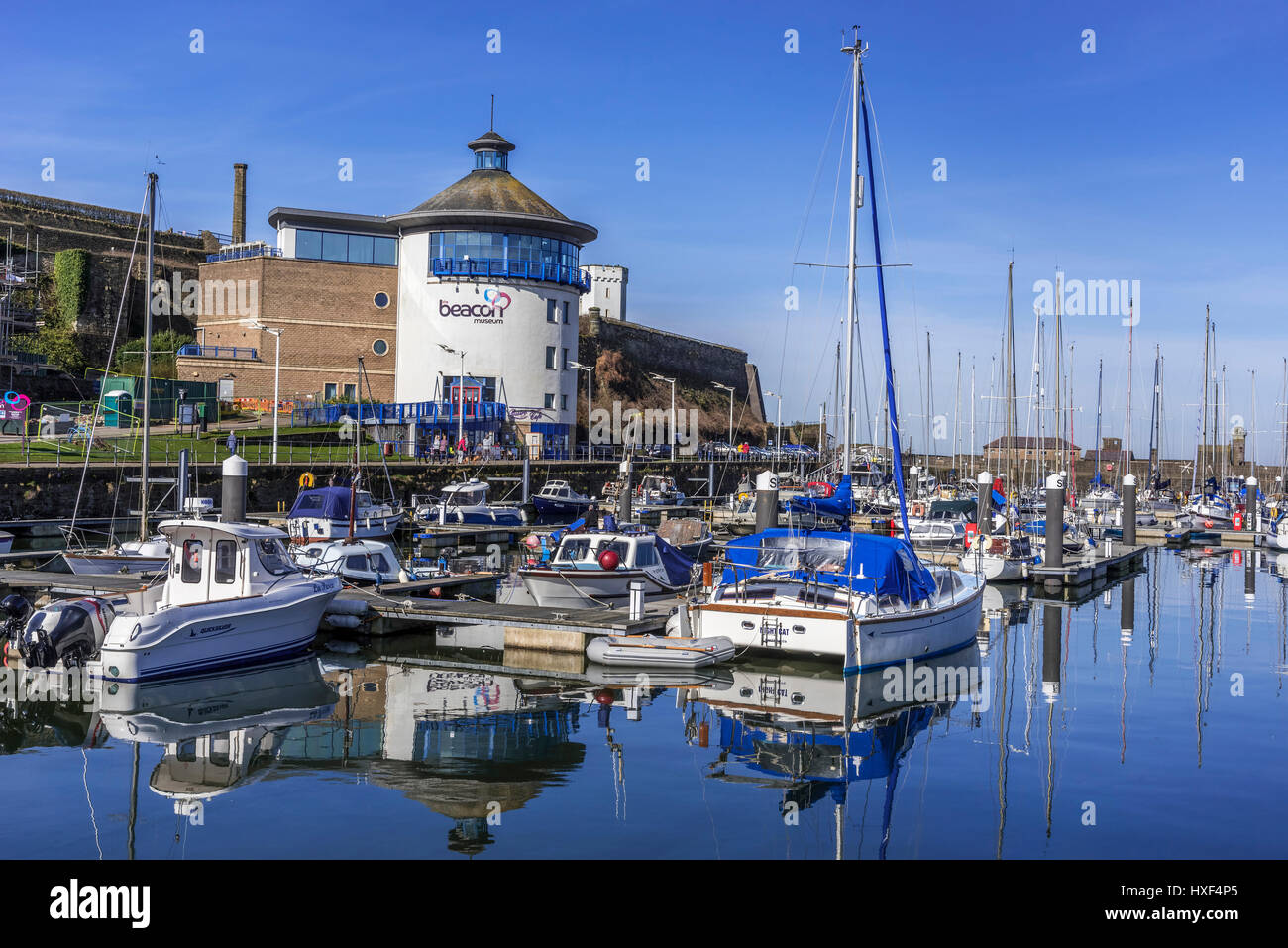 The Beacon Museum and harbour at Whitehaven Cumbria Stock Photo - Alamy