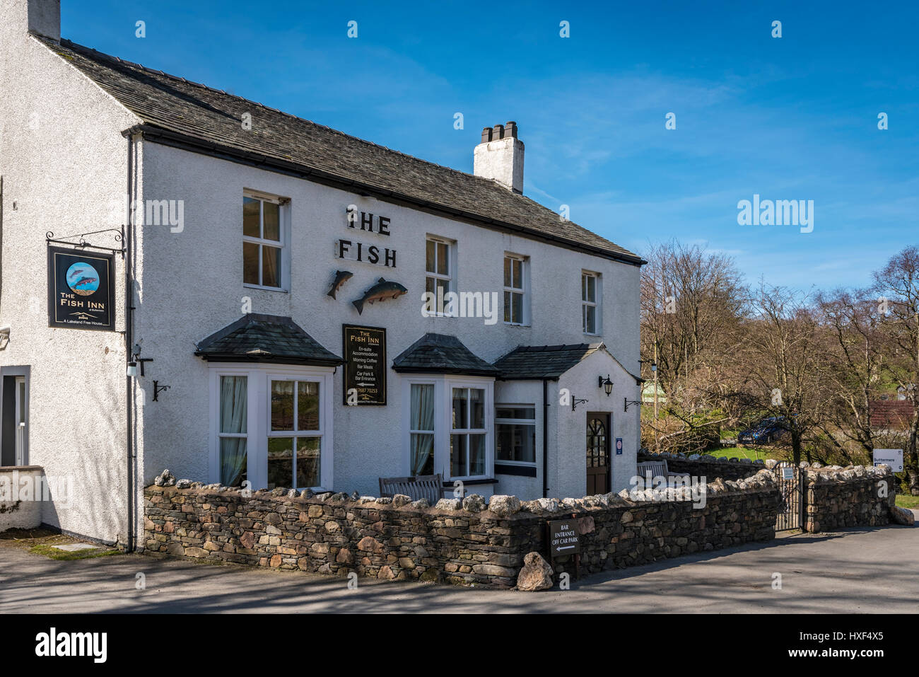 The Fish public house and hotel at Buttermere in the lake district ...