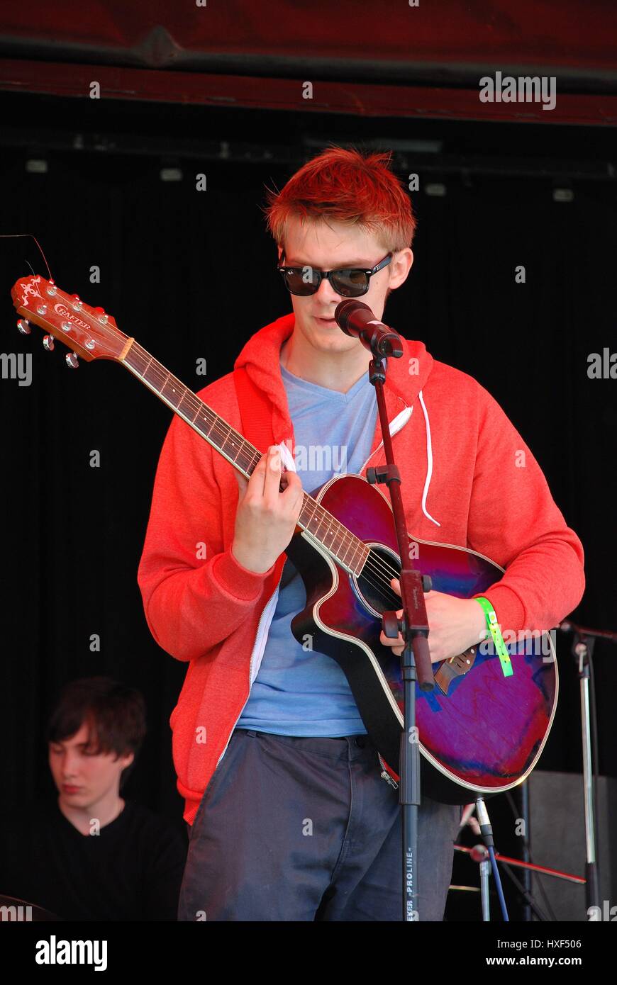 Jake Allen, British rock singer, performs at the annual Tentertainment ...