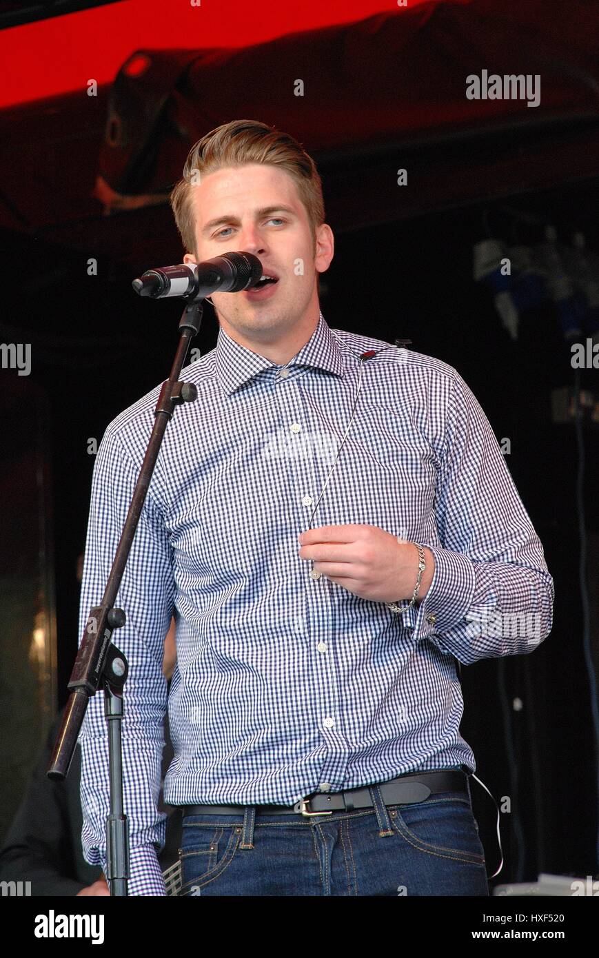 Adam Chandler, British rock singer, performs at the annual ...