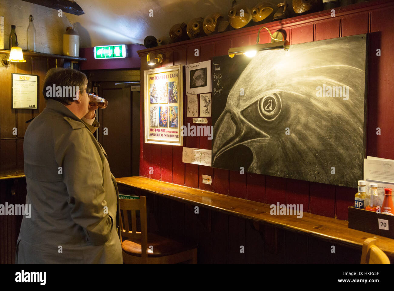 Eagle and Child pub interior, Oxford, UK Stock Photo - Alamy