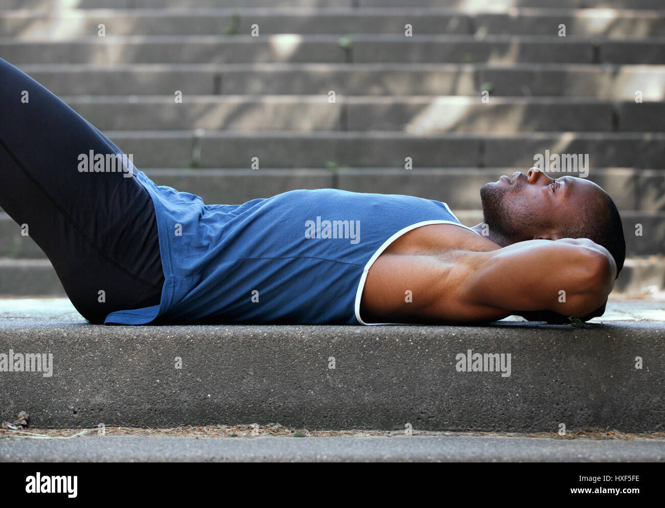 Resting athlete lying on hi-res stock photography and images - Alamy
