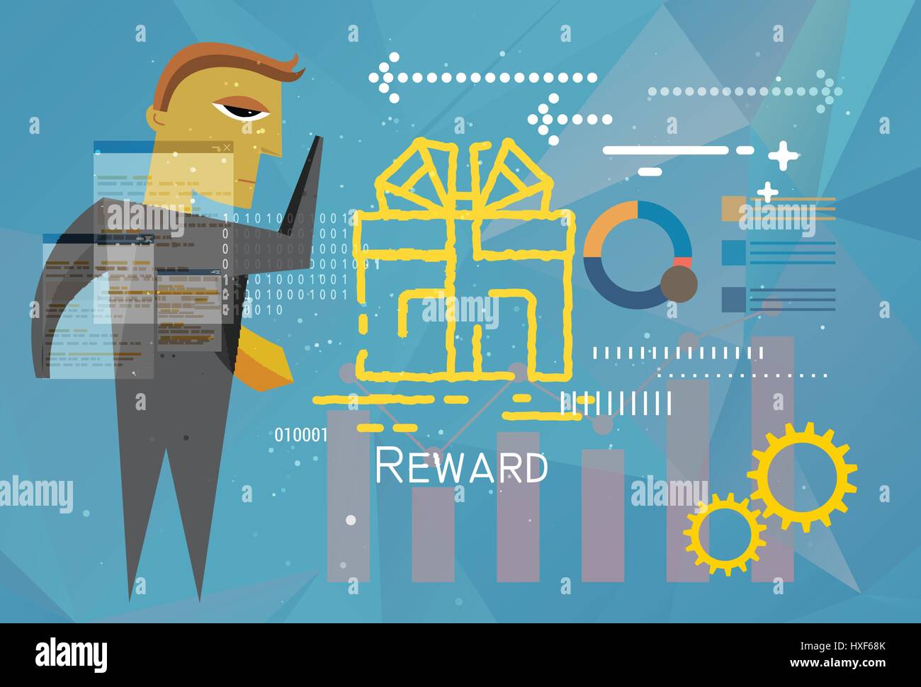 Employee Reward based on Performance Abstract as a EPS 10 File Stock ...