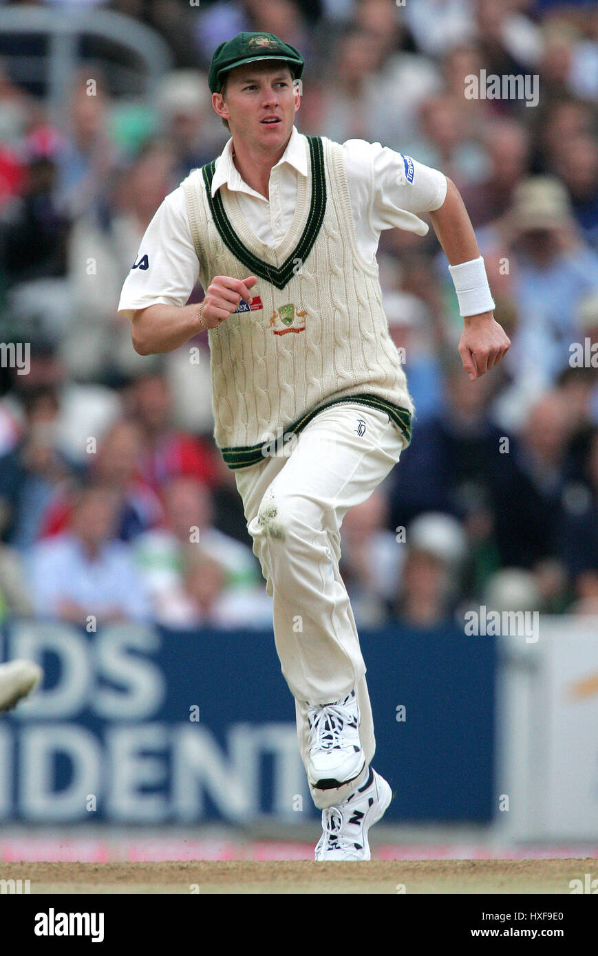 BRETT LEE AUSTRALIA THE BRIT OVAL LONDON 11 September 2005 Stock Photo ...