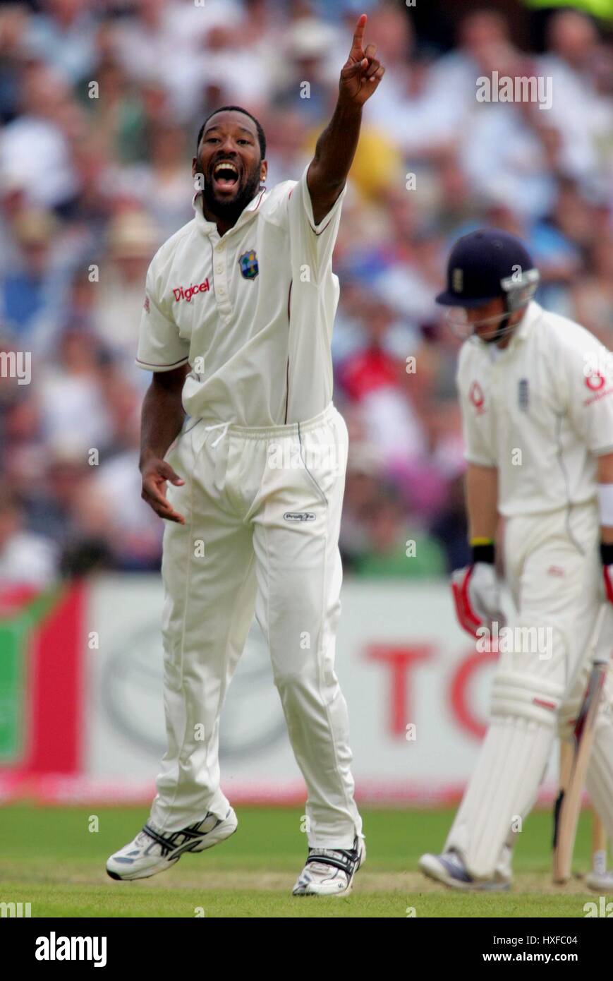 COREY COLLYMORE CELEBRATES IAN ENGLAND V WEST INDIES OLD TRAFFORD ...