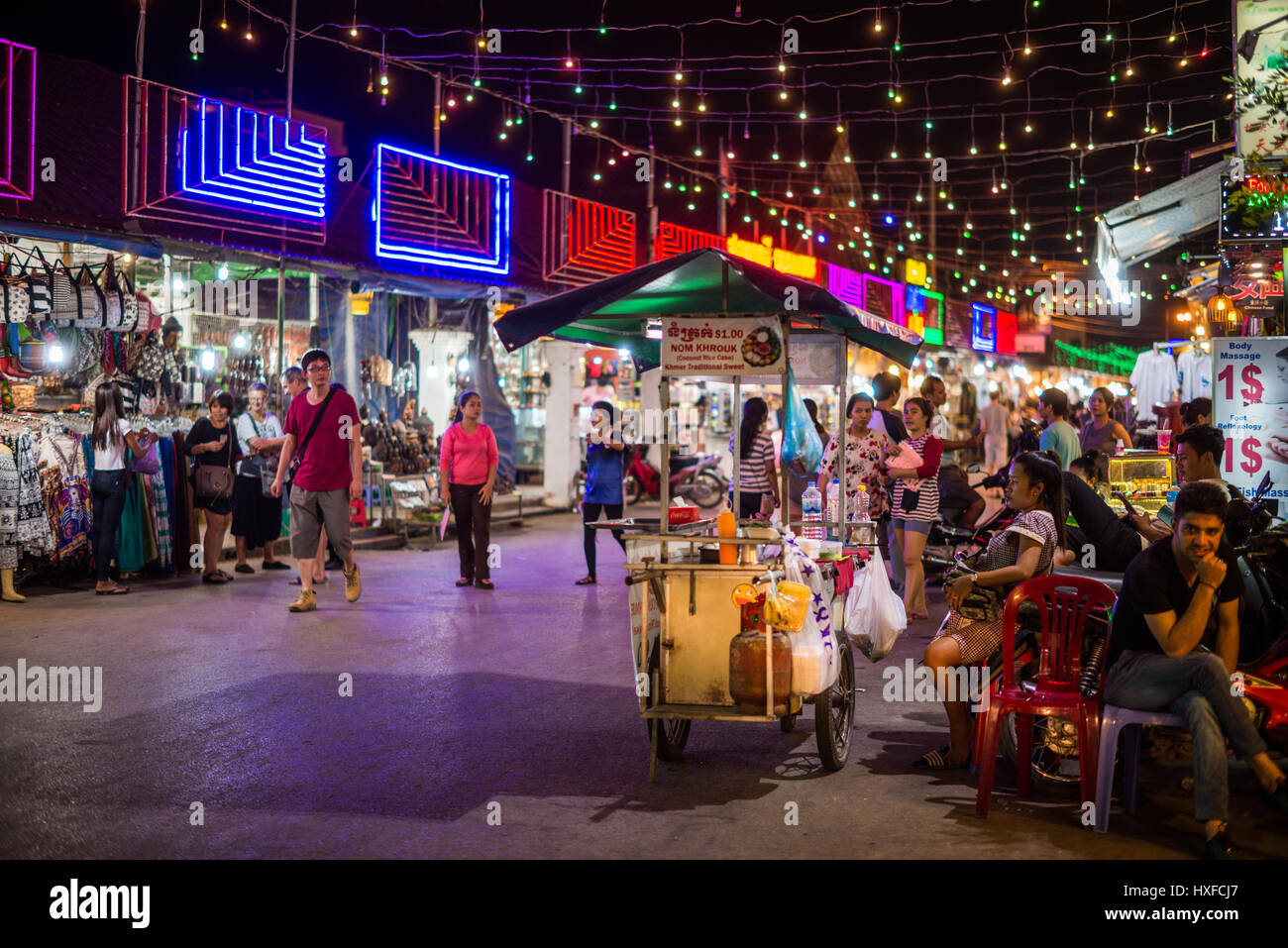 Pub Street in the Siem Reap, Cambodia Stock Photo - Alamy