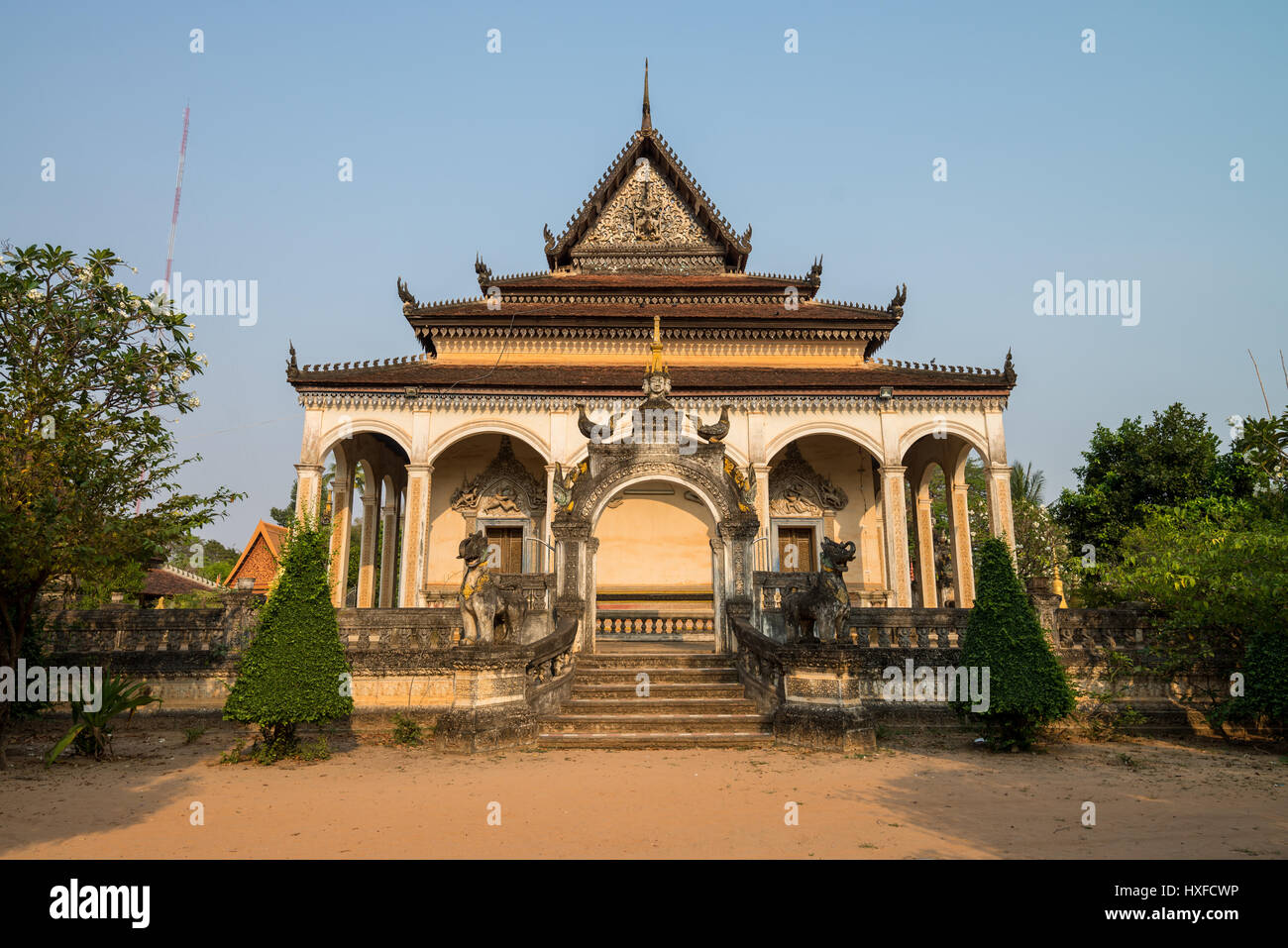 Exterior of the Wat Bo temple in the Siem Reap, Cambodia Stock Photo ...