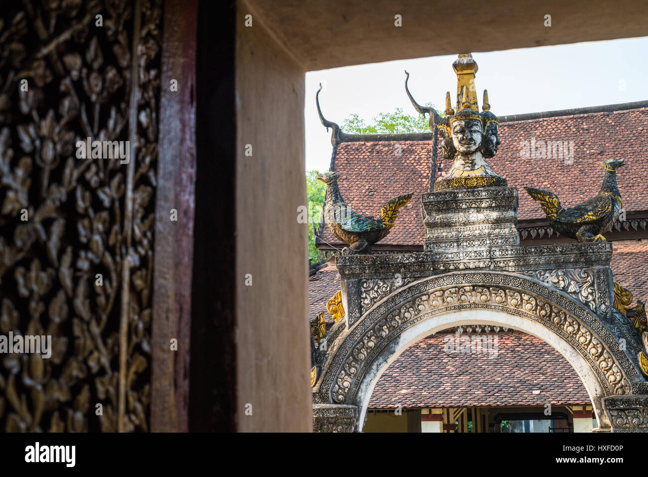 Exterior of the Wat Bo temple in the Siem Reap, Cambodia Stock Photo ...