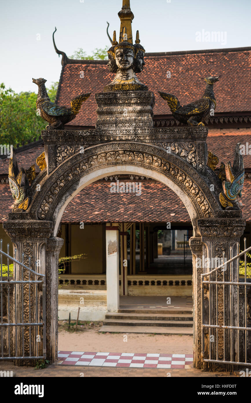 Exterior of the Wat Bo temple in the Siem Reap, Cambodia Stock Photo ...