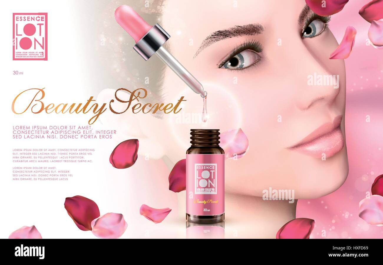 Flower essence in glass Stock Vector Images - Alamy