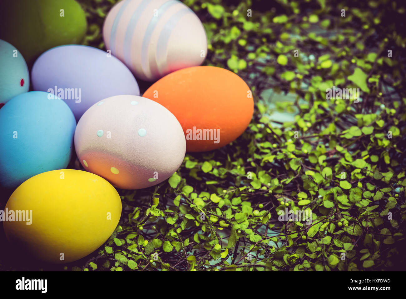 Happy Easter day, bunny and egg, Christians worldwide celebrate Stock ...