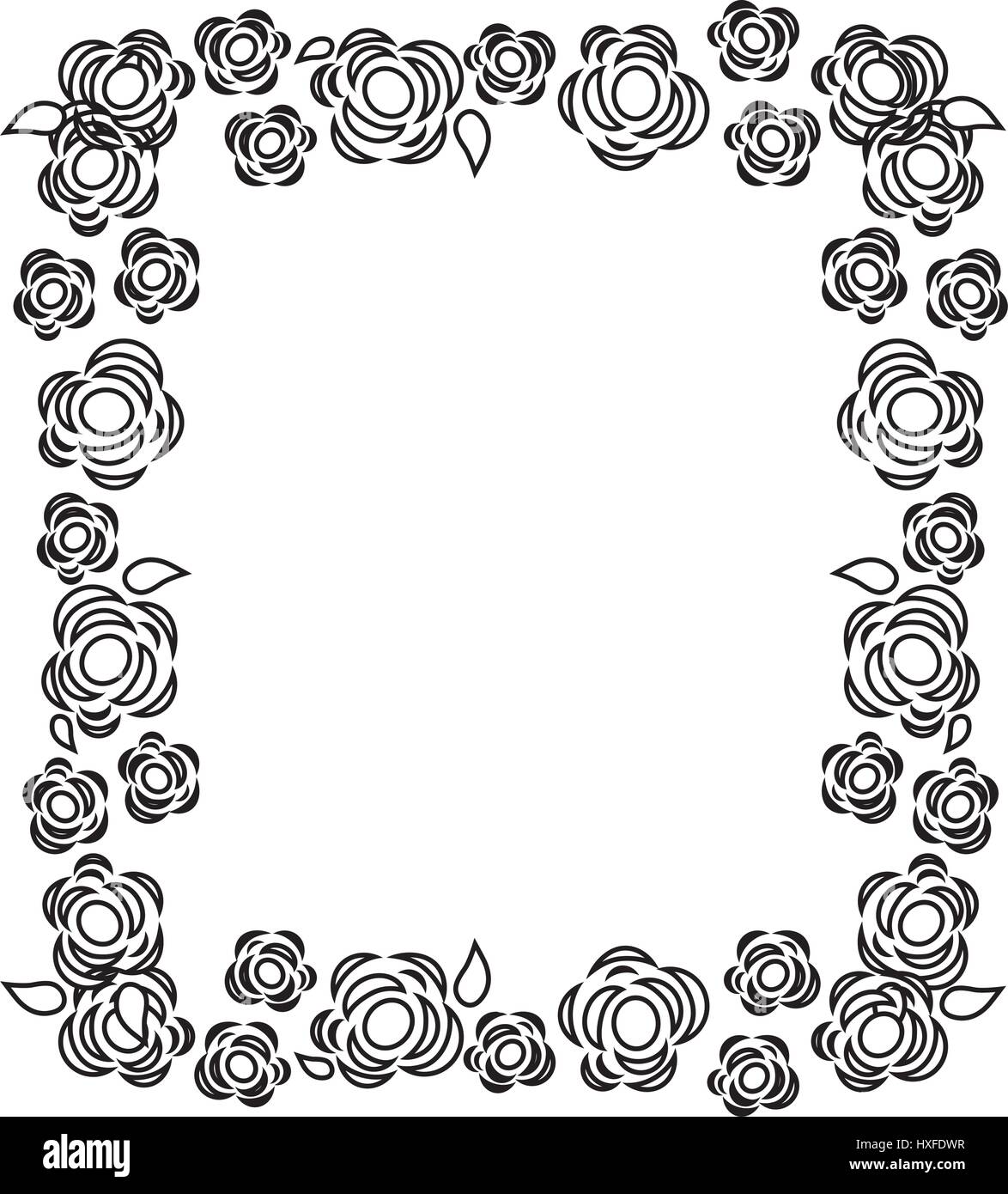 beauty flowers borders decoration Stock Vector Image & Art - Alamy