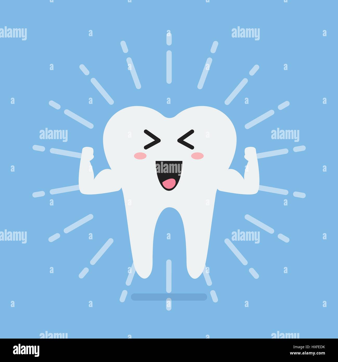 Cartoon strong healthy tooth hi-res stock photography and images - Alamy