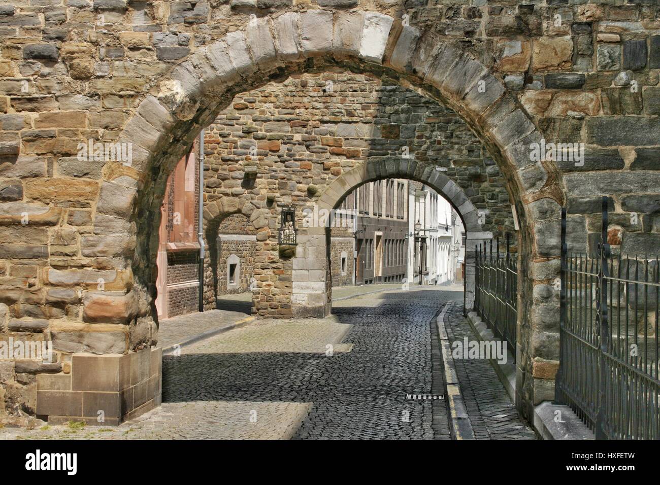 Stone arch in Maastricht, Netherlands Stock Photo - Alamy