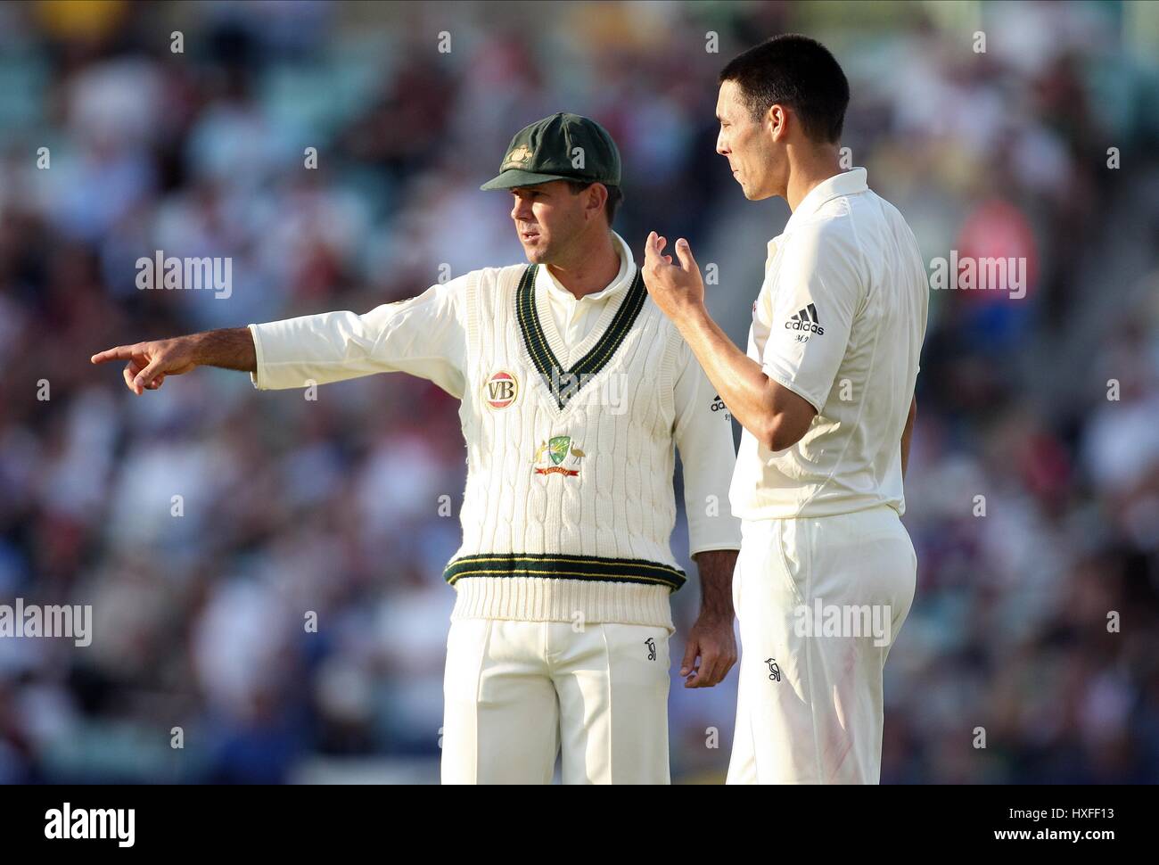 RICKY PONTING MITCHEL JOHNSON AUSTRALIA THE BRIT OVAL LONDON ENGLAND 20 ...
