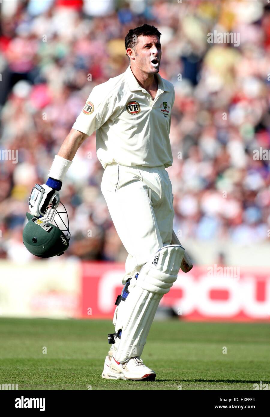 MIKE HUSSEY MAKES 100 ENGLAND V AUSTRALIA THE BRIT OVAL LONDON ENGLAND ...