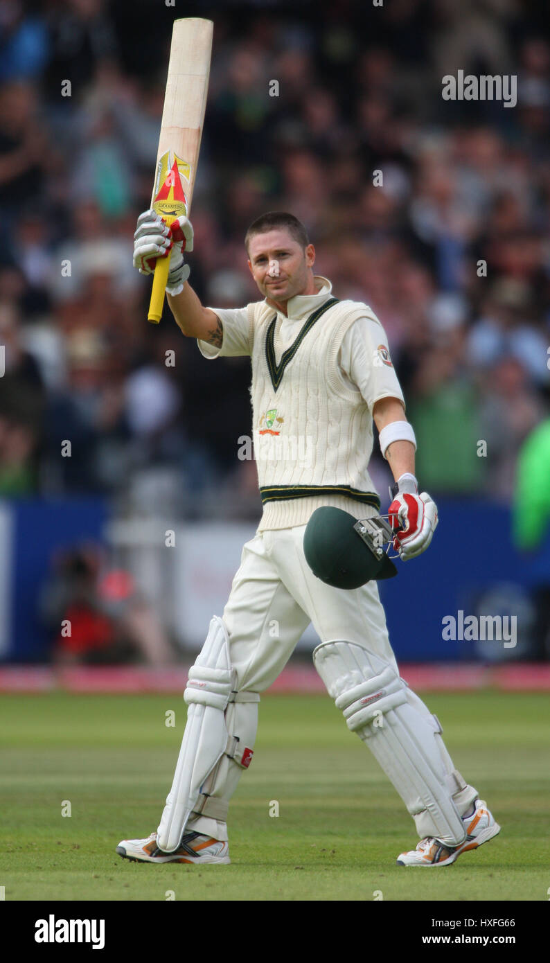 MICHAEL CLARKE CELEBRATES HIS ENGLAND V AUSTRALIA LORDS LONDON ENGLAND ...