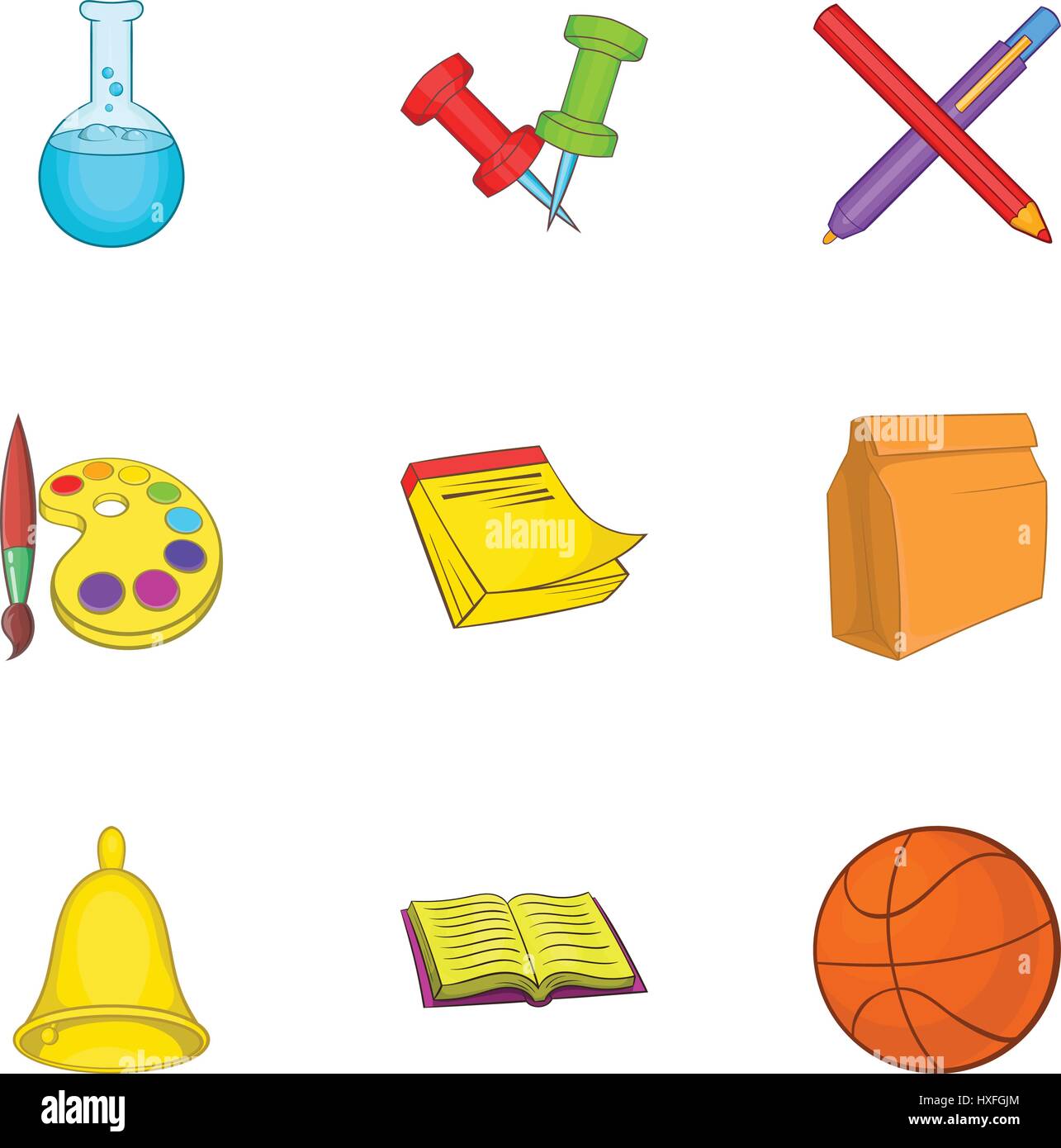 Academy icons set, cartoon style Stock Vector Image & Art - Alamy