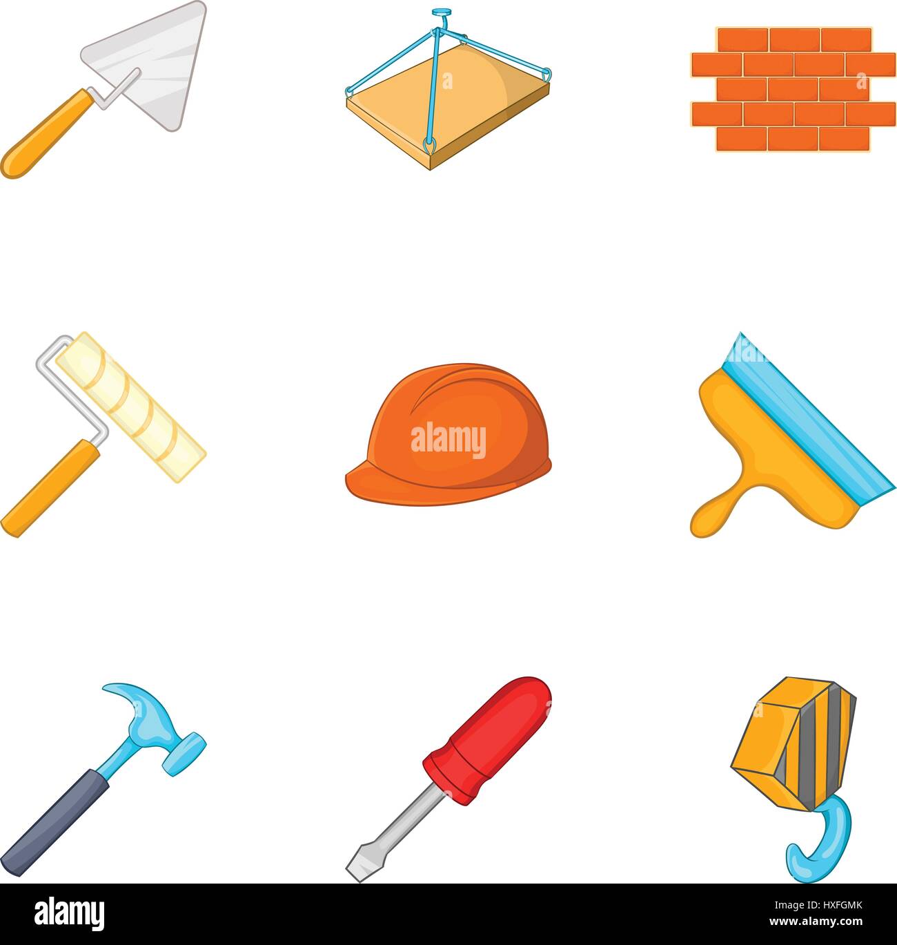Repair icons set, cartoon style Stock Vector Image & Art - Alamy