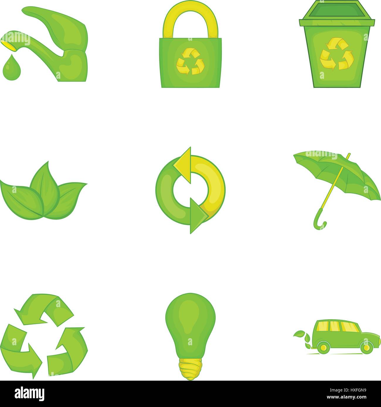 Conservation icons set, cartoon style Stock Vector Image & Art - Alamy