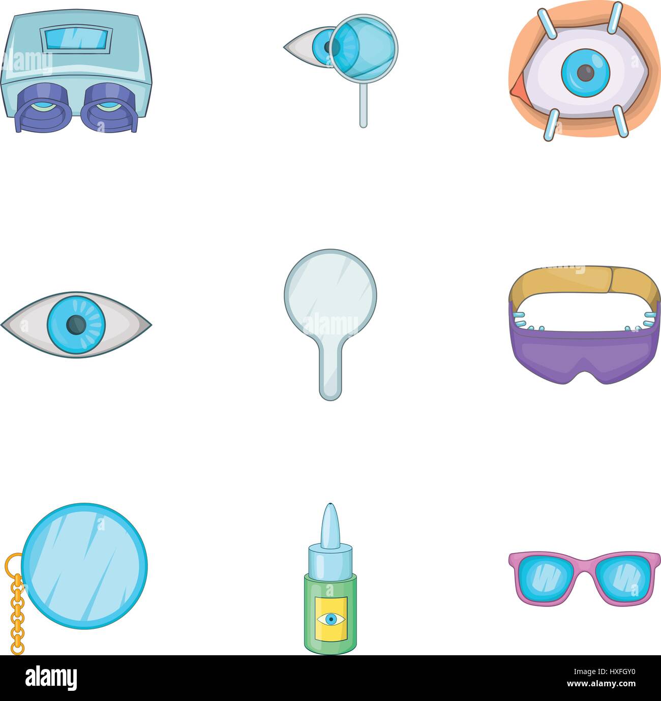 Vision icons set, cartoon style Stock Vector Image & Art - Alamy