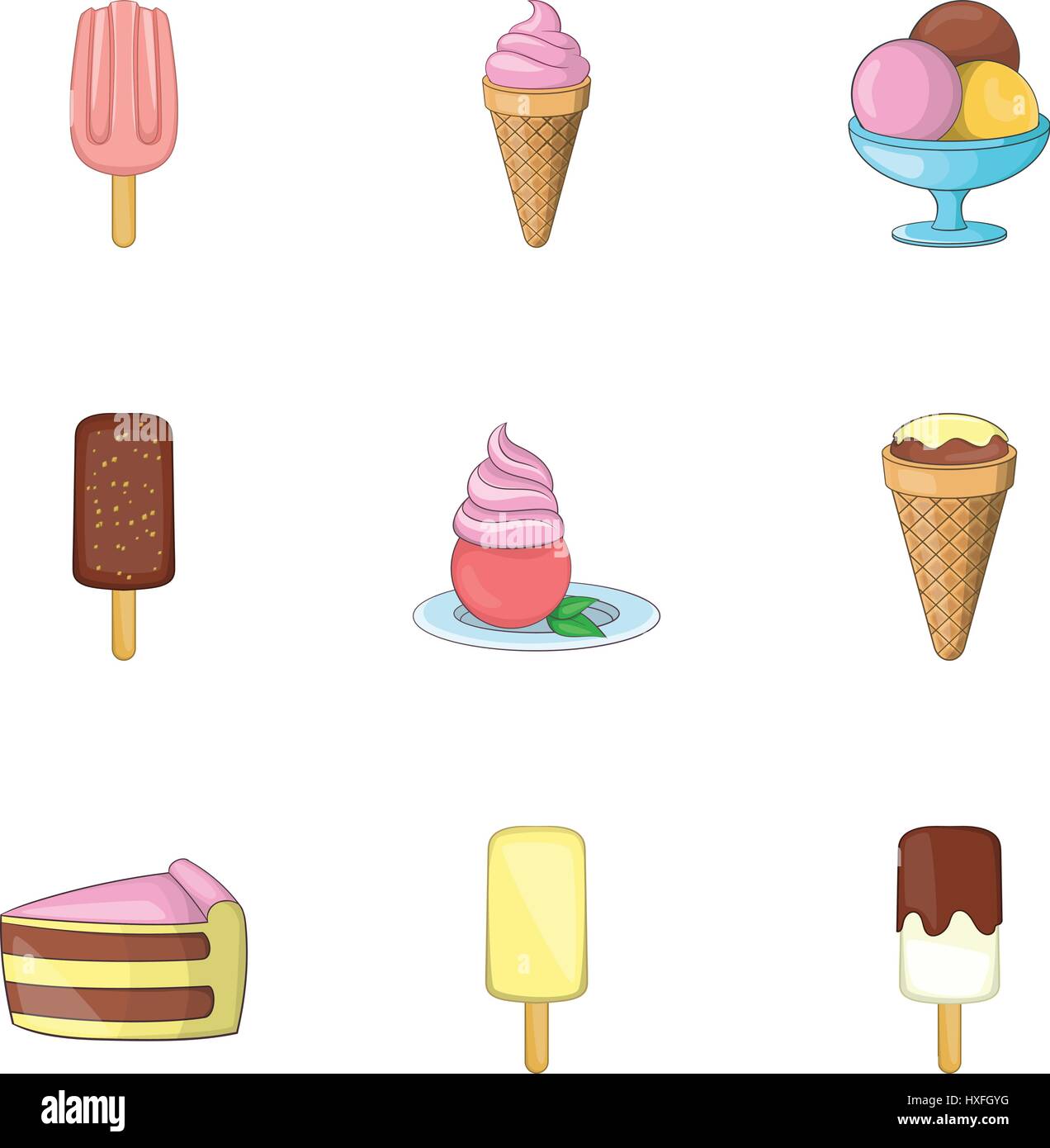 Milky sweets Stock Vector Images - Alamy