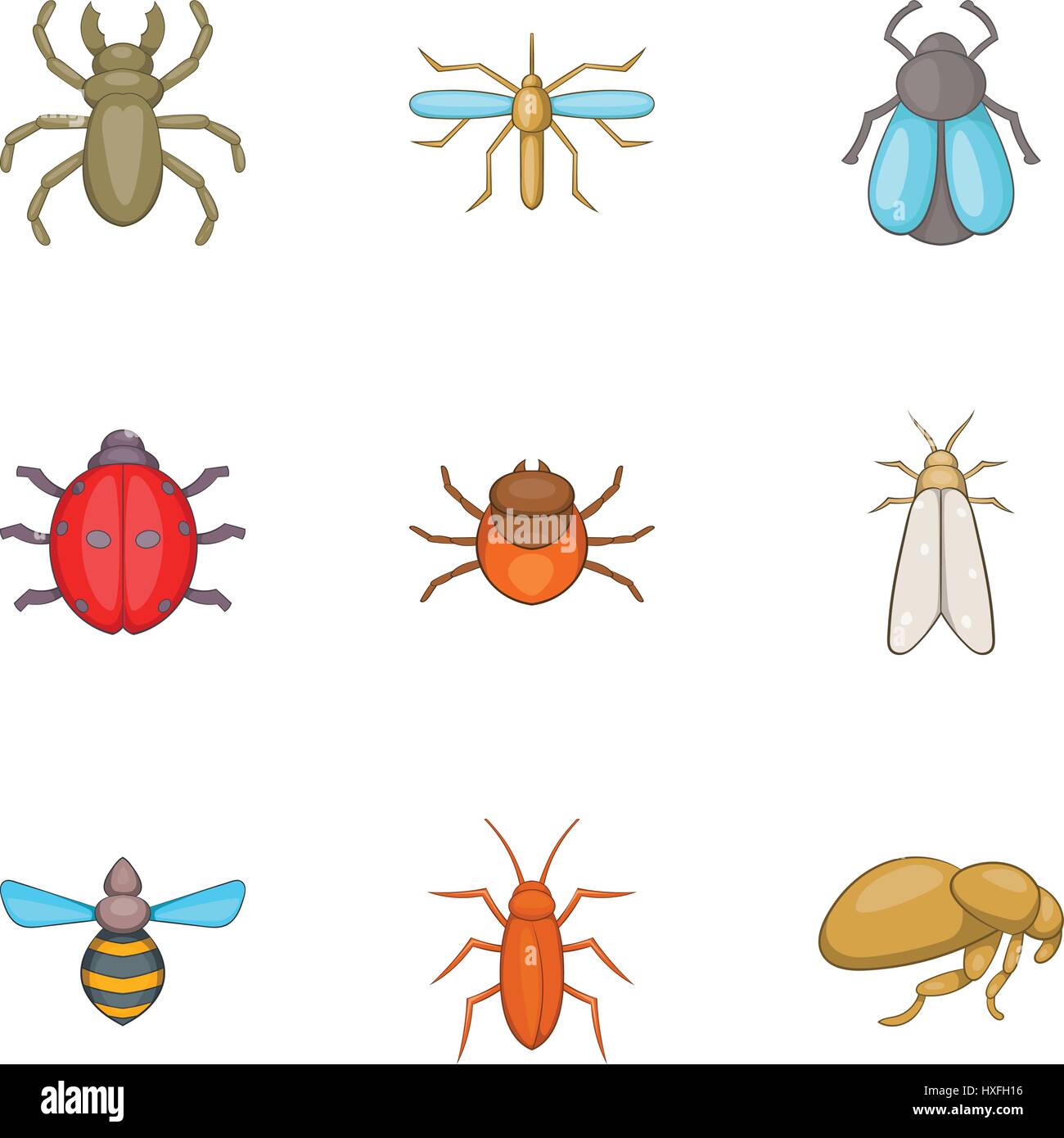 Order of insects icons set, cartoon style Stock Vector Image & Art - Alamy