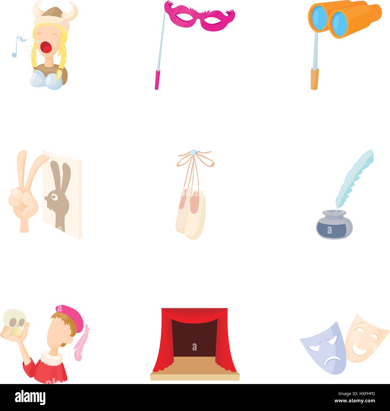 Performance icons set, cartoon style Stock Vector Image & Art - Alamy