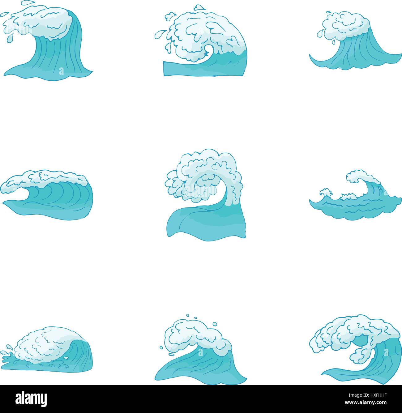 Water icons set, cartoon style Stock Vector Image & Art - Alamy