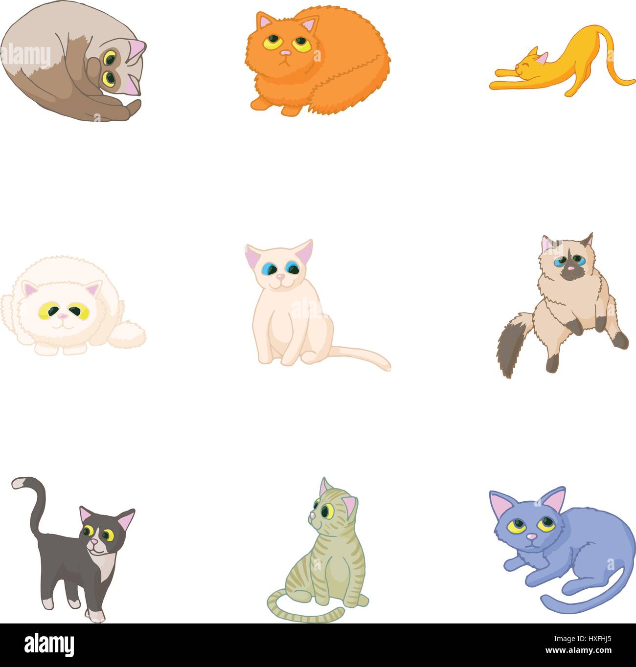Pet icons set, cartoon style Stock Vector Image & Art - Alamy