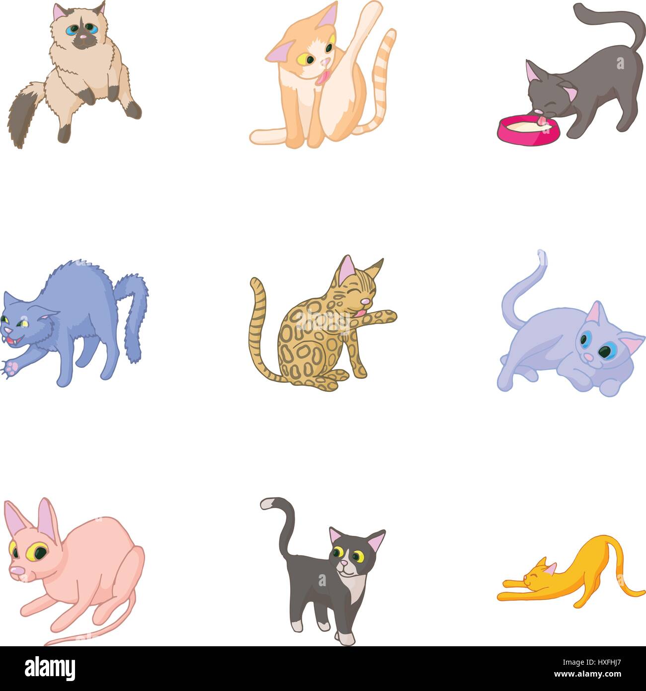 Furry friend icons set, cartoon style Stock Vector Image & Art - Alamy