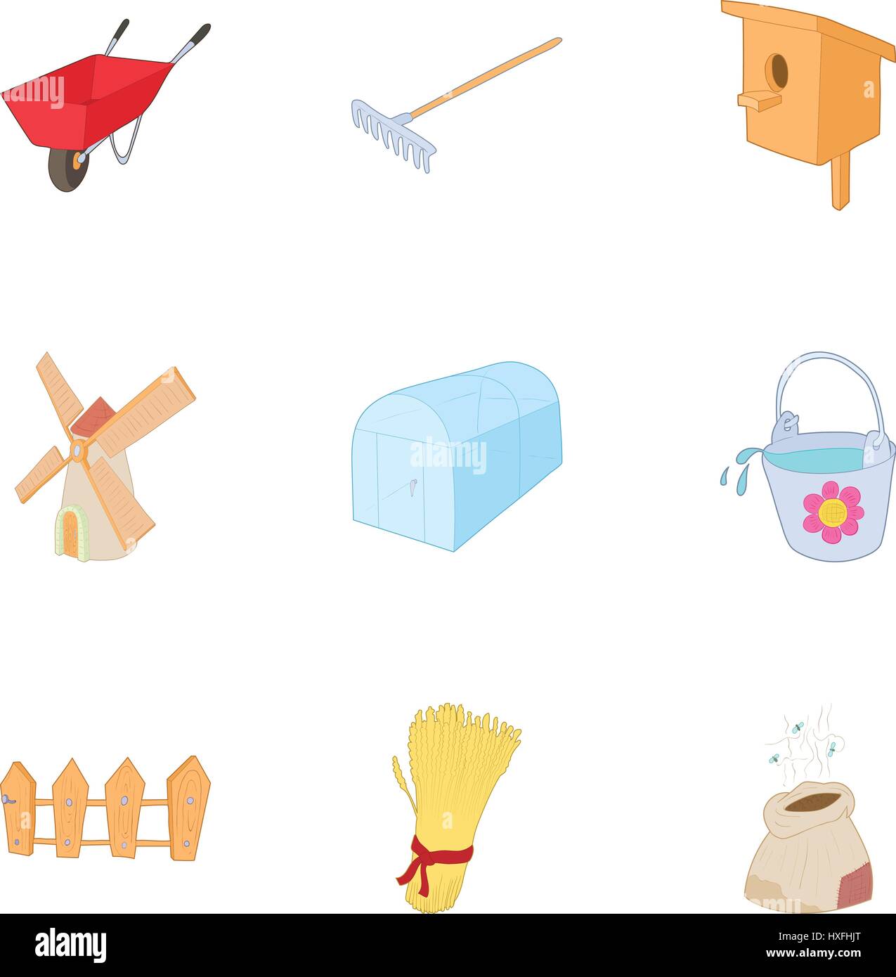 Garden icons set, cartoon style Stock Vector Image & Art - Alamy