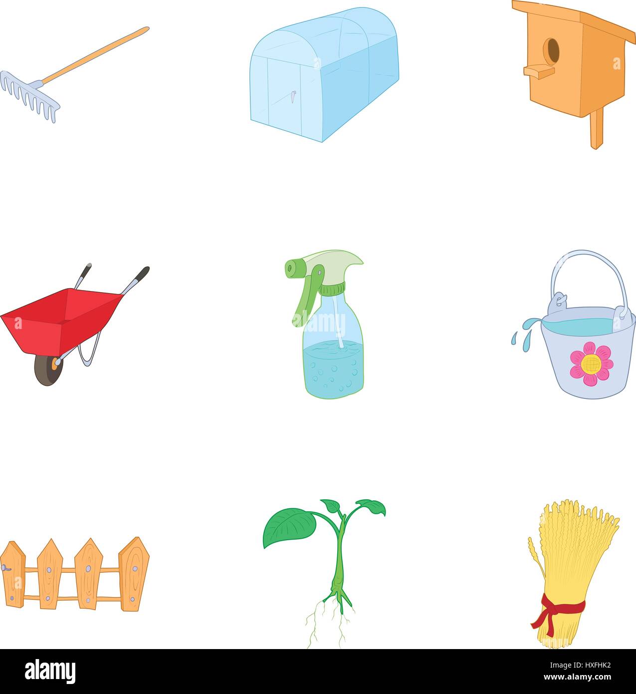 Farming icons set, cartoon style Stock Vector Image & Art - Alamy
