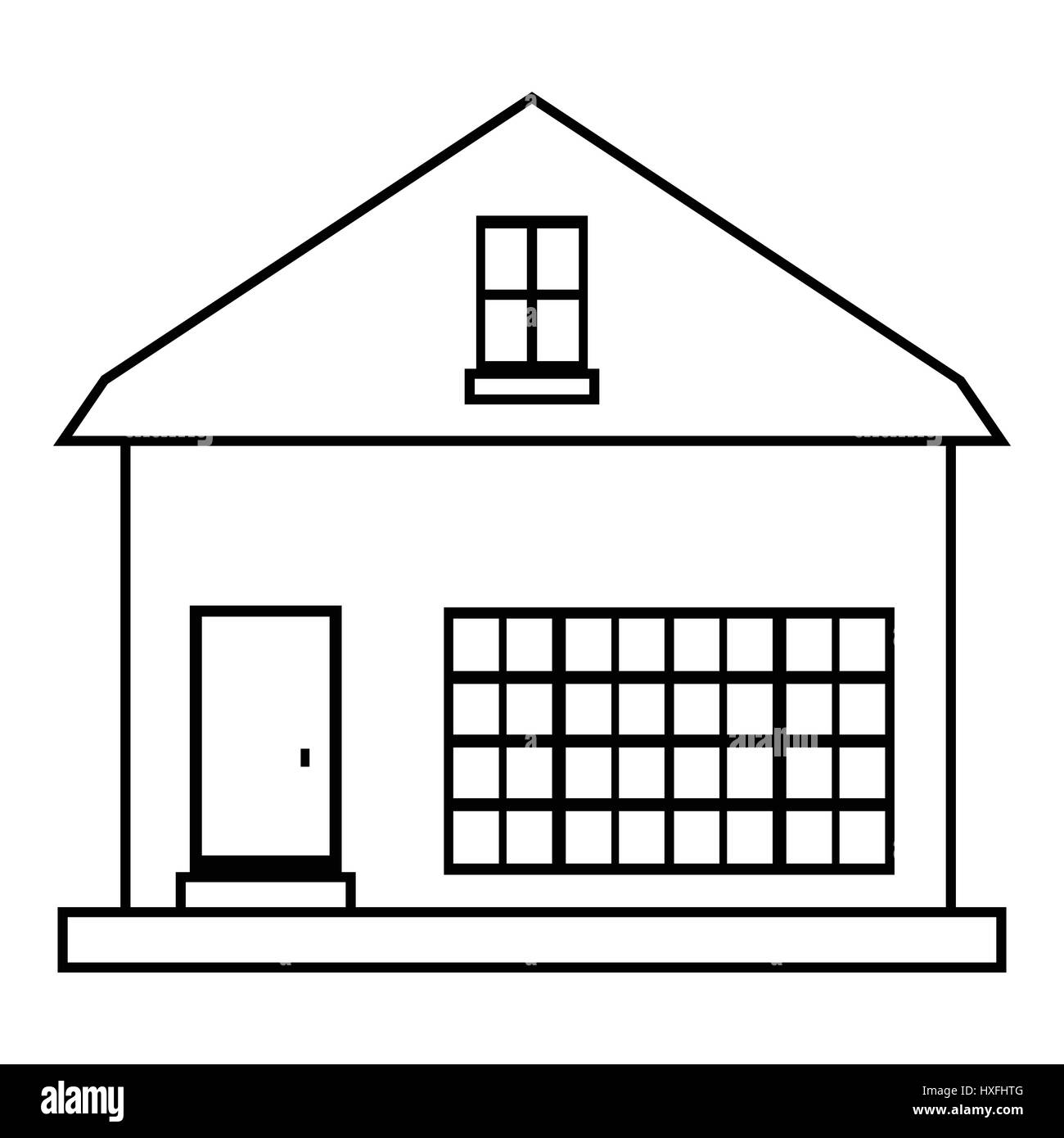 Small rural house icon, outline style Stock Vector Image & Art - Alamy