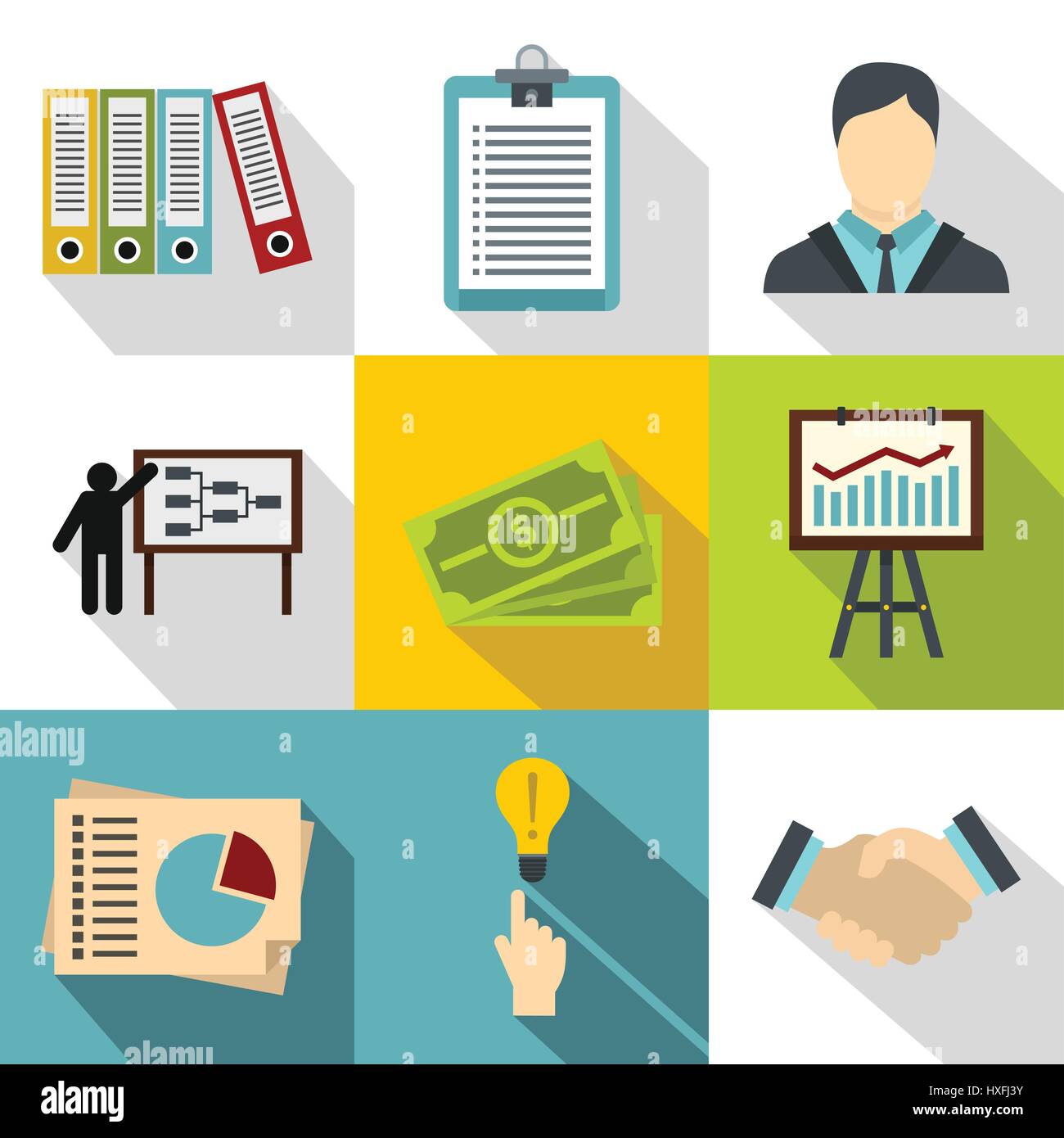 Company icons set, flat style Stock Vector Image & Art - Alamy