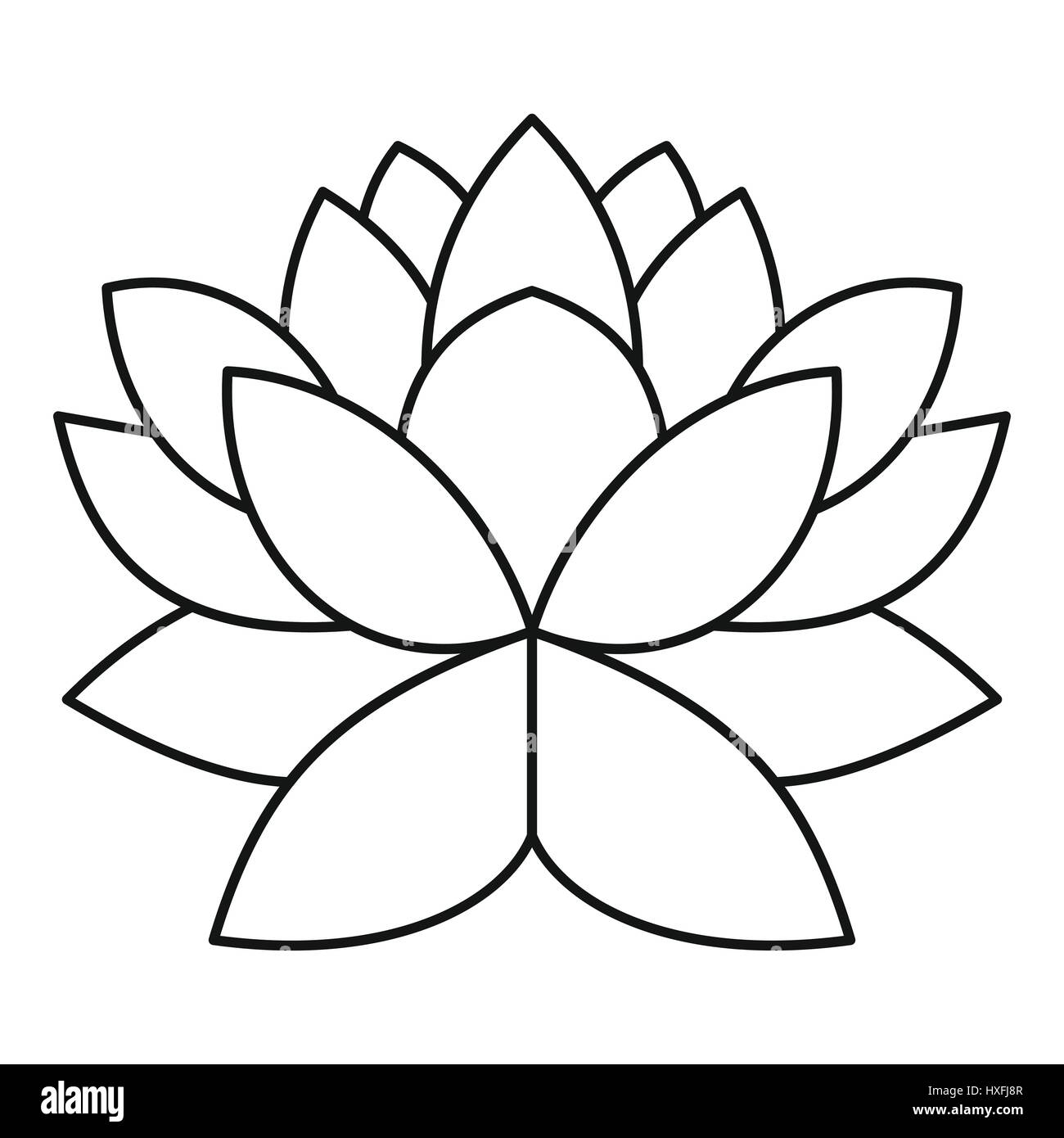 Water lily asian flower Black and White Stock Photos & Images - Alamy