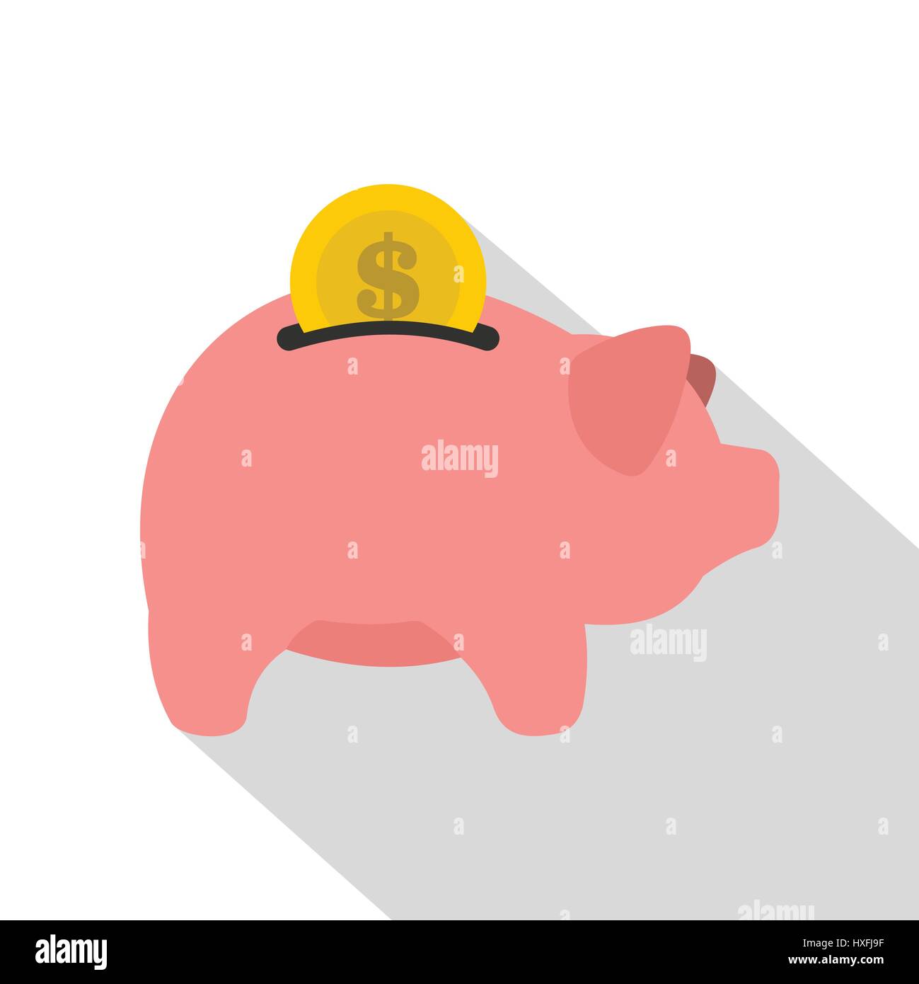 Pig Flat Design Long Vector High Resolution Stock Photography and ...