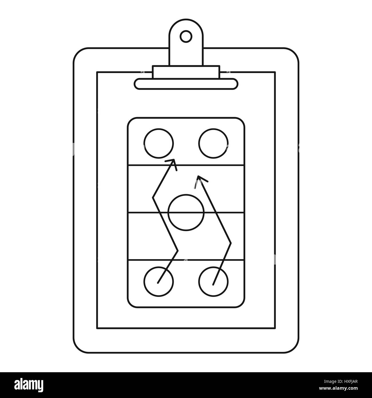 Game plan icon, outline style Stock Vector Image & Art - Alamy