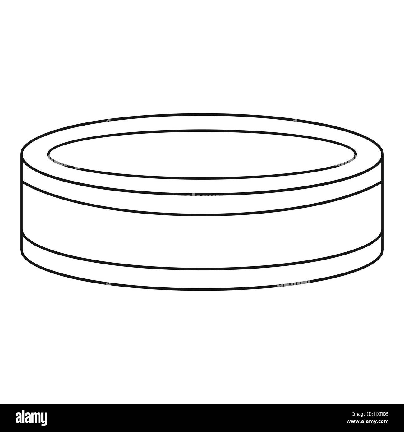 Puck icon, outline style Stock Vector Image & Art - Alamy