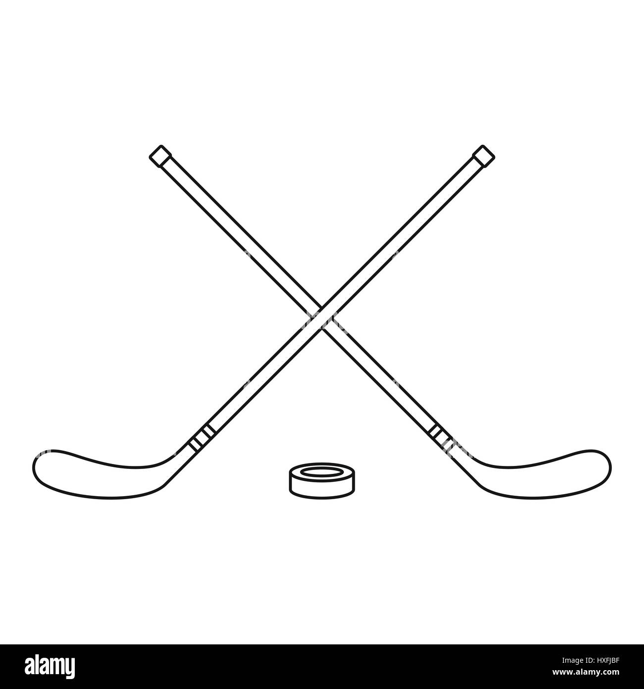 Hockey icon, outline style Stock Vector Image & Art - Alamy